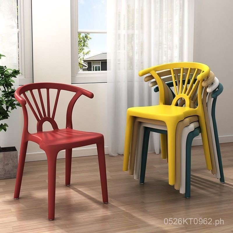 Modern Night Market Plastic Backrest Chair Simple Dining Chair ...