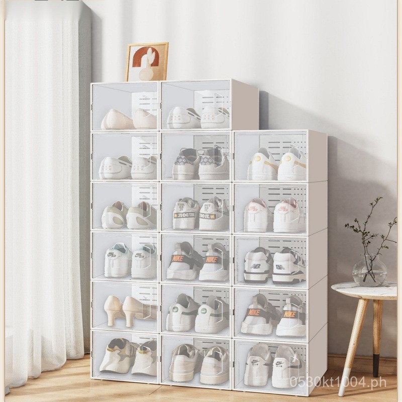 Thickened Shoe Cabinet Magic Shoe Rack Shoe Box Plastic Space-saving ...