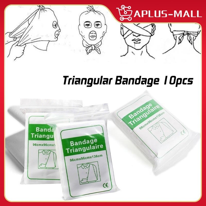 10Pcs Triangular Bandage Triangular Bandage Tips First Aid Gauze ...