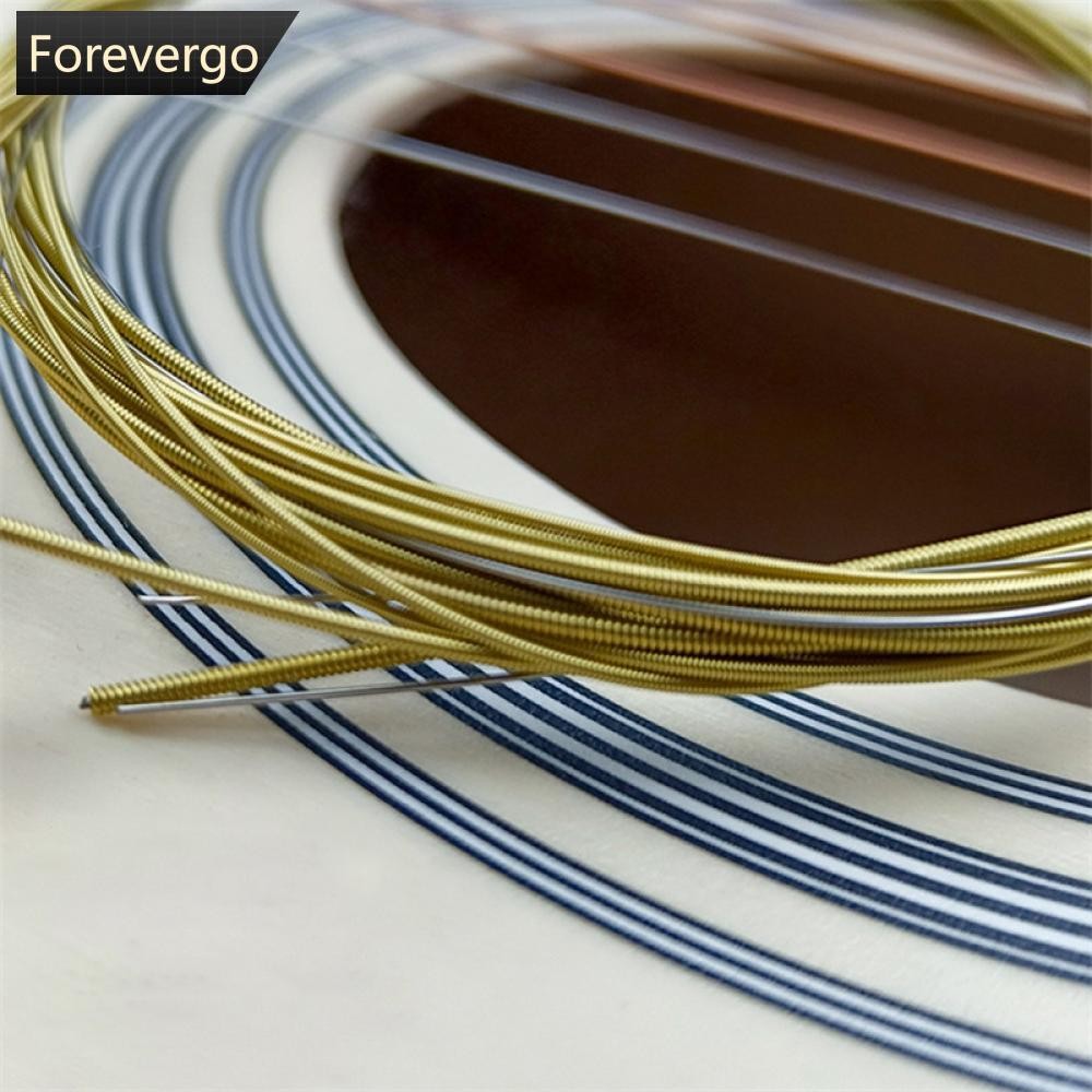 FOREVERGO 6pcs/set Rainbow Color Universal Acoustic Guitar String Brass ...