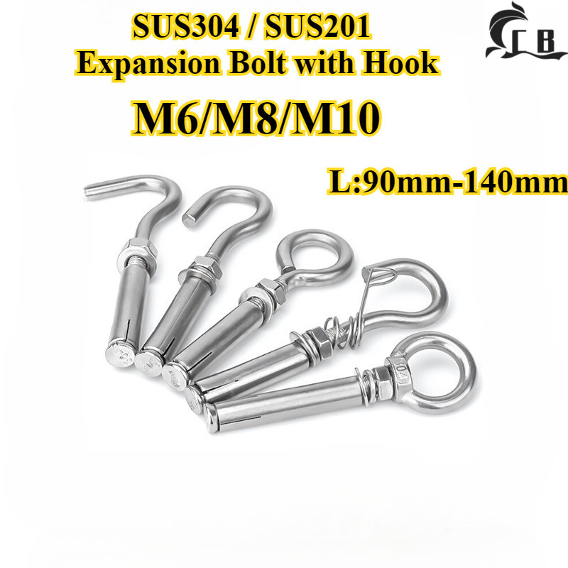 [CB-PZLS] SUS304 / SUS201, Expansion Bolt with Hook, M6/M8/M10 ...