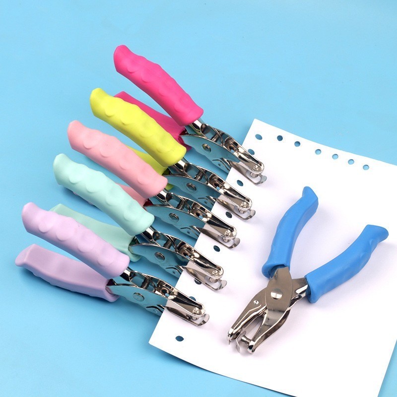 6mm Single Hole Puncher Silicon Non-Slip Handle Heavy Duty for Office ...