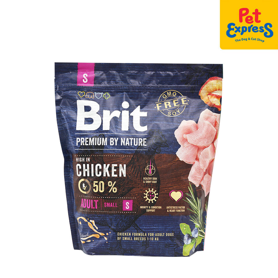 Brit Premium by Nature Adult Small Breed Chicken Dry Dog Food 1kg ...
