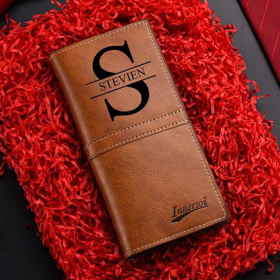 Custom Name Wallet Personalized Men's Long Large Capacity Multi-Card ...