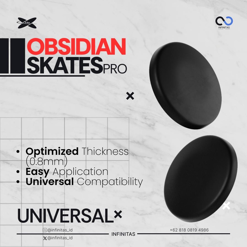 Wallhack x XRaypad Obsidian Pro Universal Dots U-PE Mouse Feet Skate ...