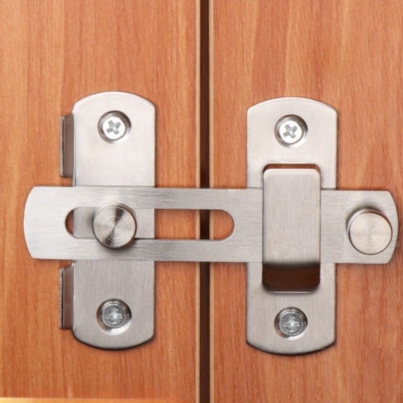 Stainless Steel Door Hasp Latch Lock 90 Degree Sliding Lock Hasp Door ...