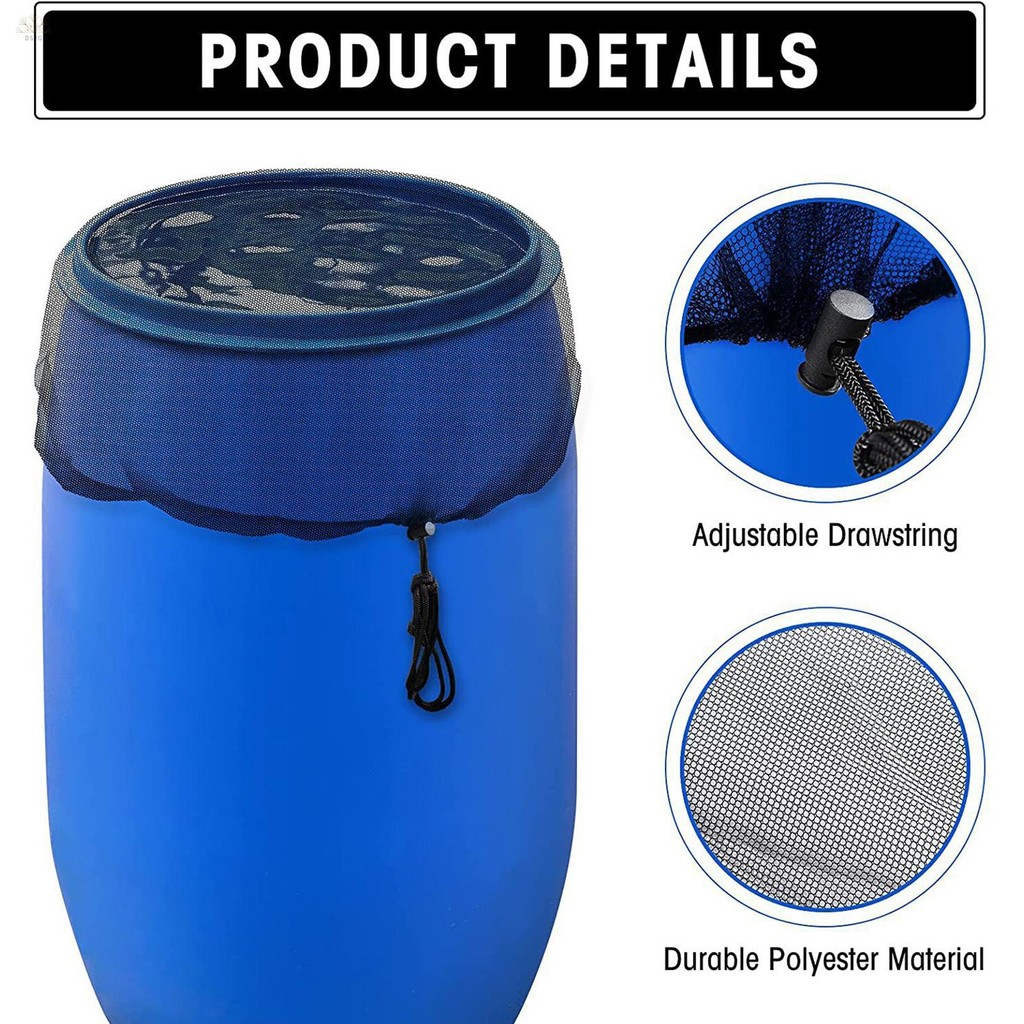 Water Collection Buckets Mesh Cover Adjustable Drawstring Useful Tool ...
