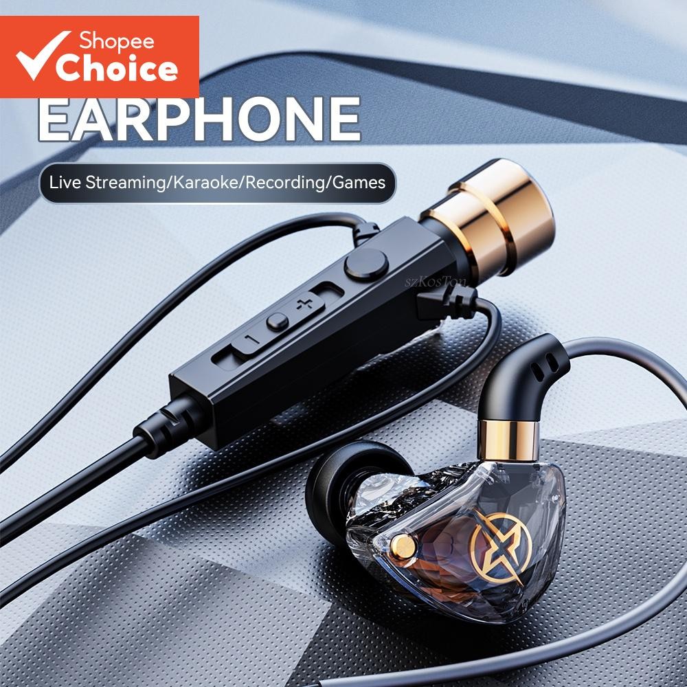 HiFi Wired Headphones with Microphone Noise-Cancelling Dynamic ...