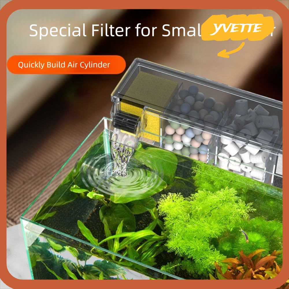 YVE Fish Tank, Wall Mounted Circulating Waterfall Filter Box, Durable ...