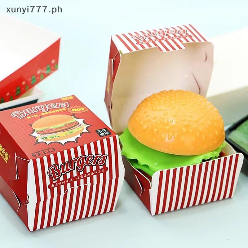 XY&HB Simulation Burger Stress Relief Toy Stress Ball 3D Squishy ...