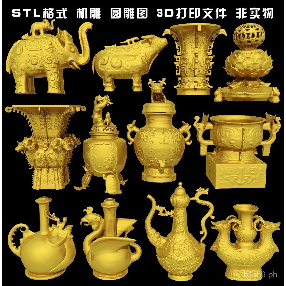 623Ancient Wine Vessel Wine Cup Wine Pot Tripod Round Carving Machine ...