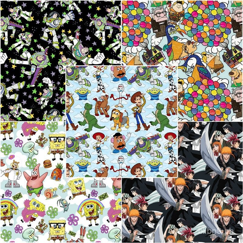 Pokémon Snoopy kitty Buzz Lightyear Cartoon Cotton Fabric Handmade ...