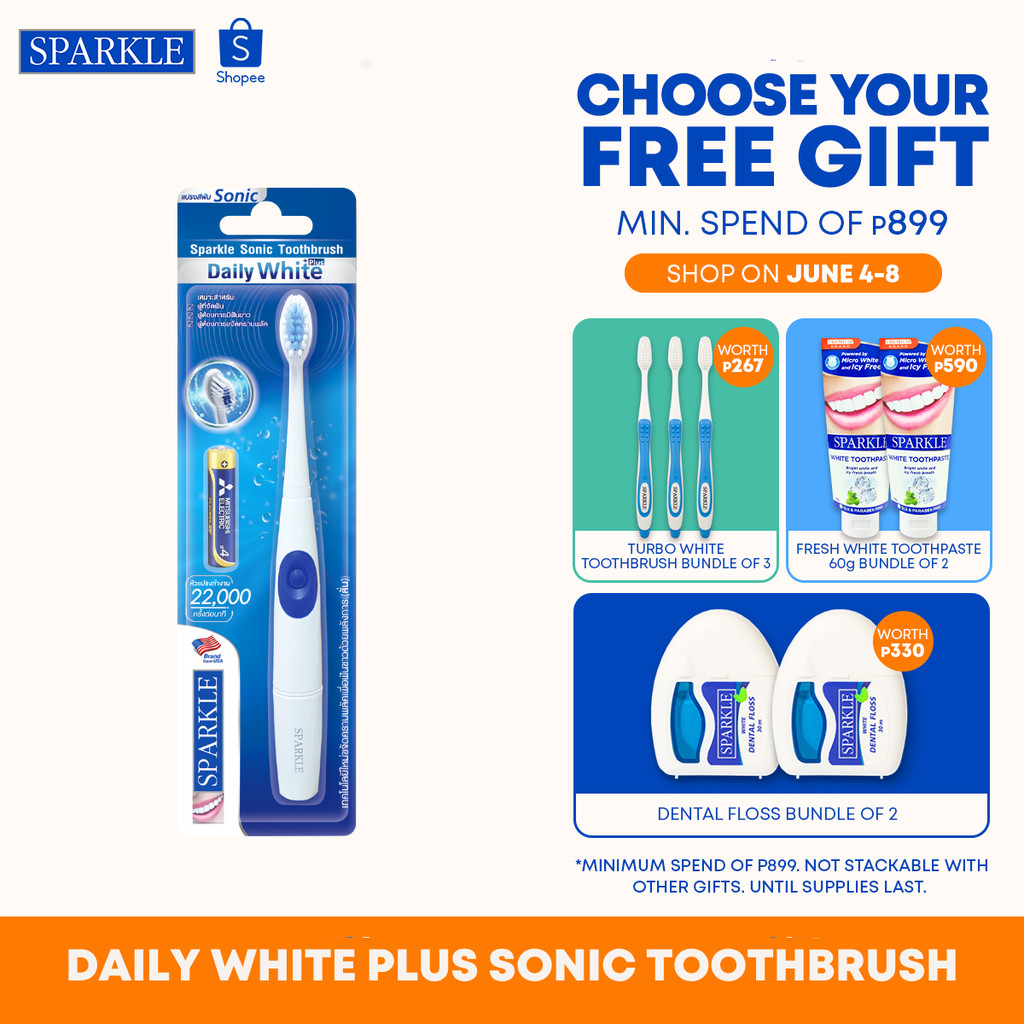 SPARKLE Daily White Plus Sonic Electronic Toothbrush | Shopee Philippines