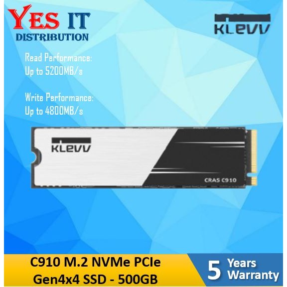 KLEVV CRAS C910 M.2 NVMe PCIe Gen4x4 (500GB / 1TB) SSD | Shopee Philippines