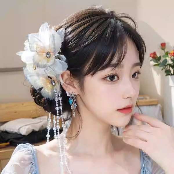 hair clip flower flower hair clamp flower hair clip Butterfly Flower ...