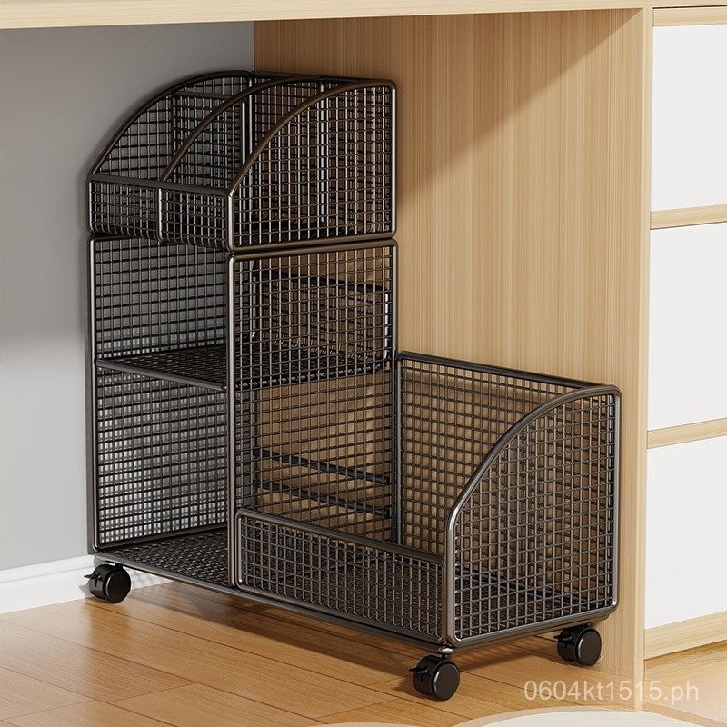 Wheeled Movable Floor Storage Side Bookshelf Small Book Rack Desk Side ...