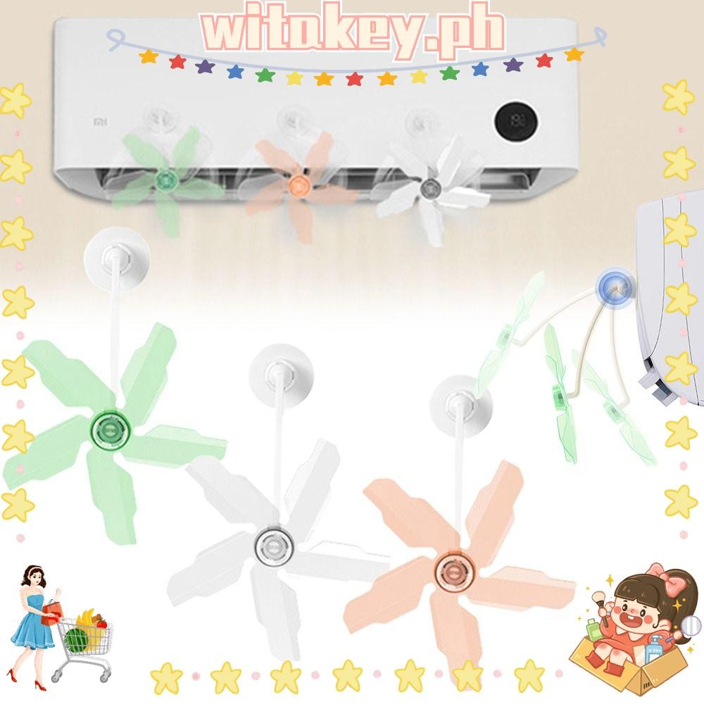 WITAKEY 1/3pcs Air Conditioning Windshield, Suction Cup Windmill Shaped AC Deflector Fan ...