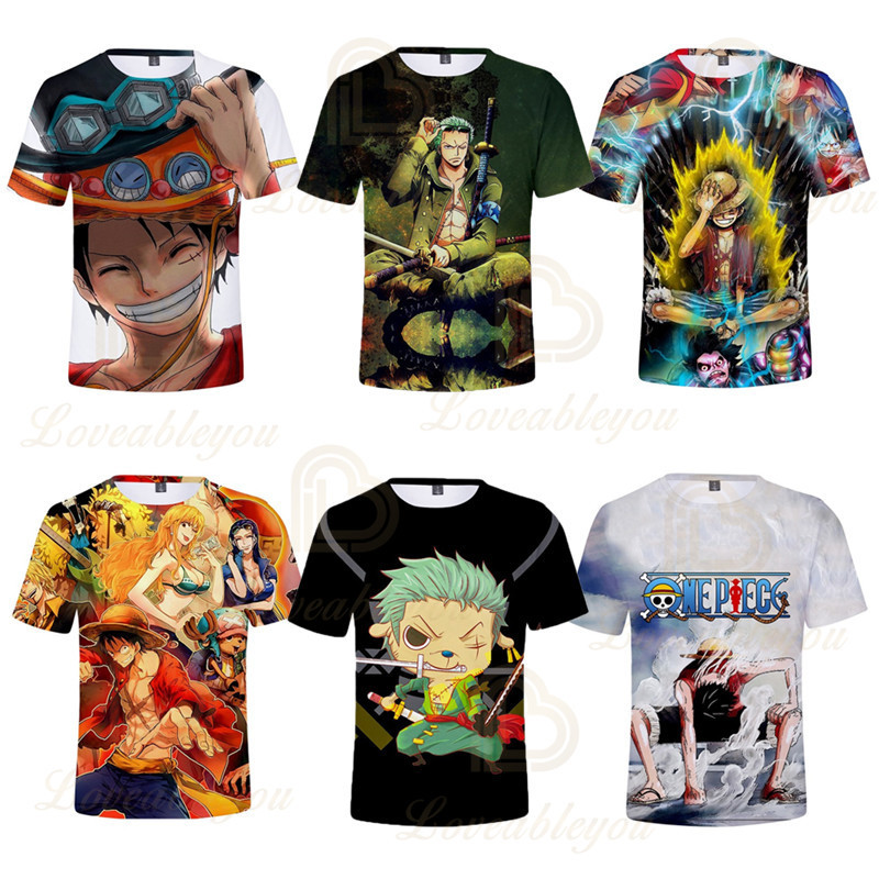 New style one piece 3D print summer t shirt anime casual fashion short ...