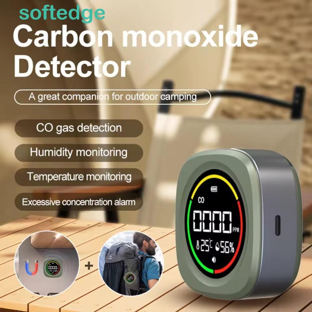 SOFTEDGE Carbon Monoxide Detector, 3 in 1 Rechargeable CO Detector ...