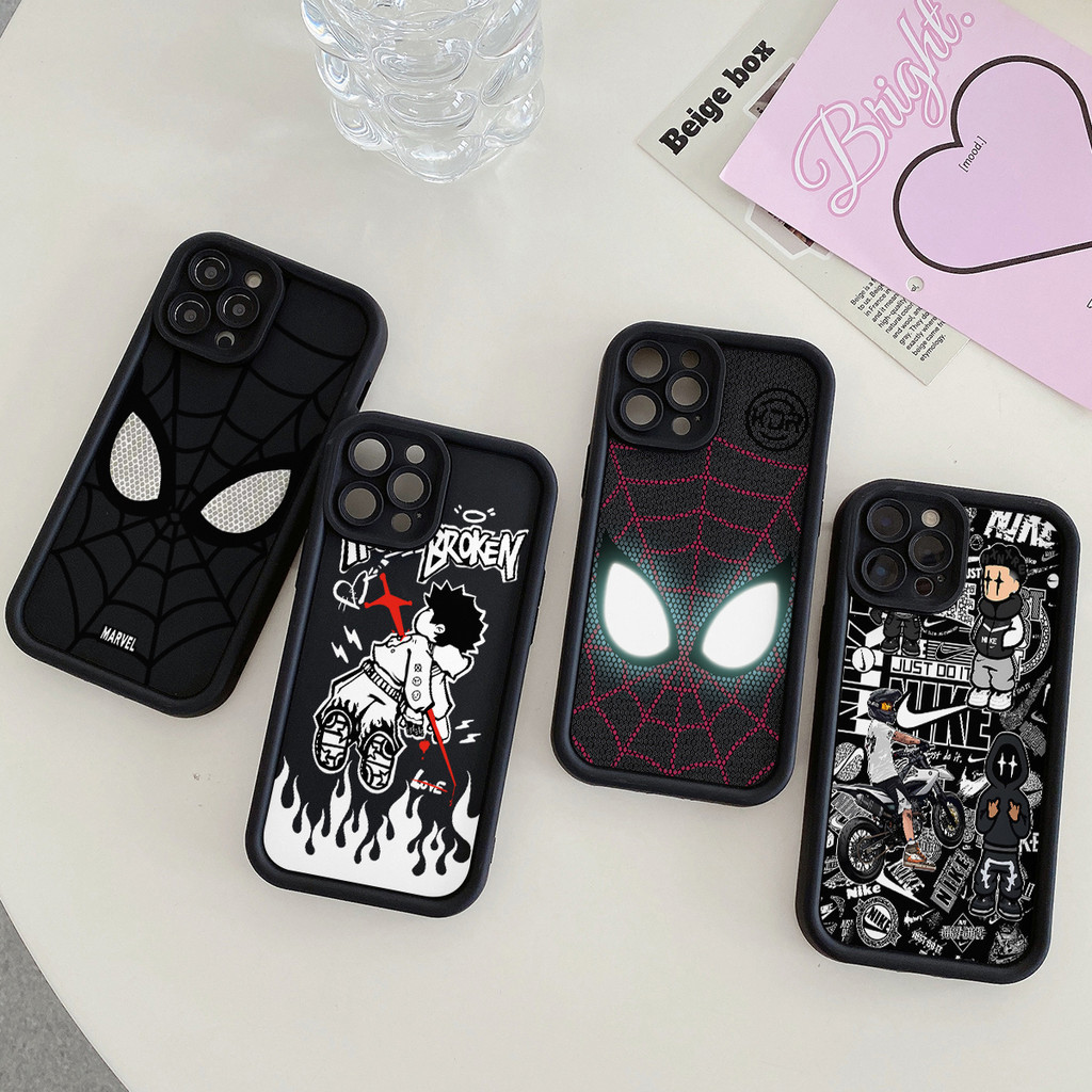 Cartoon Spider Man Case for IPhone 11 13 15 12 14 PRO MX XR 7 6 6S 8 14 ...