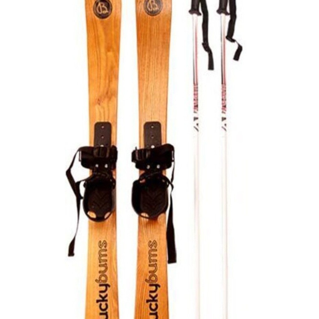 Wooden Double Board Snow Ski Ice Snow Props Entertainment Sled Board ...