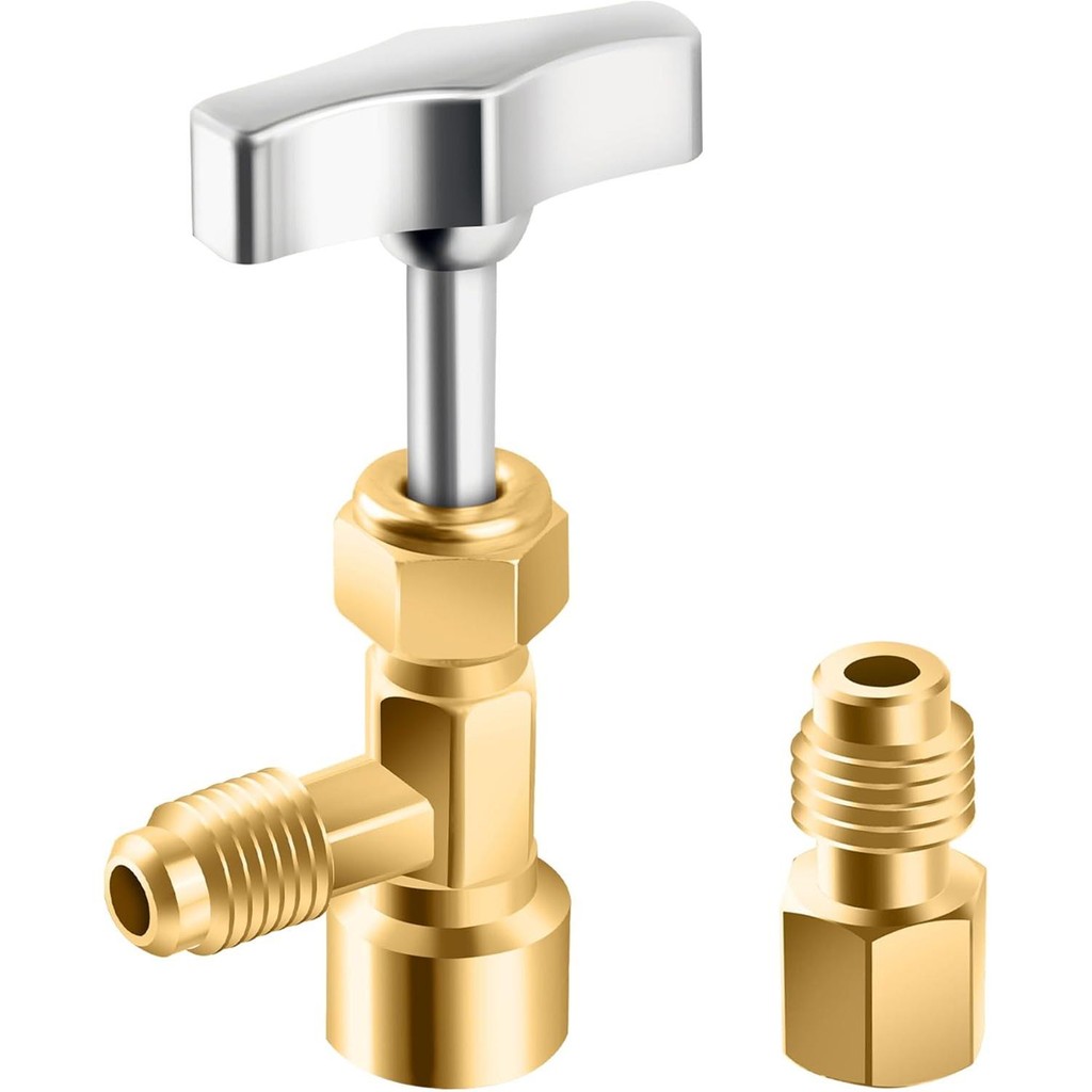 R134a Can Tap Kit for 1/4" and 1/2" AC Charging Hoses,Puncture Style ...