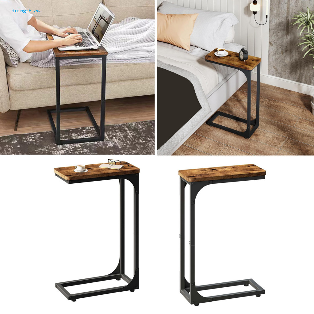 tuingzh Space-saving End Table Sofa Side Table Rustic Slim End Table ...