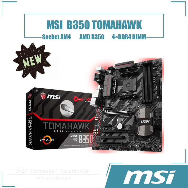 [NEW] MSI B350 TOMAHAWK Motherboard 4×DDR4 DIMM AMD B350 Socket AM4 ...