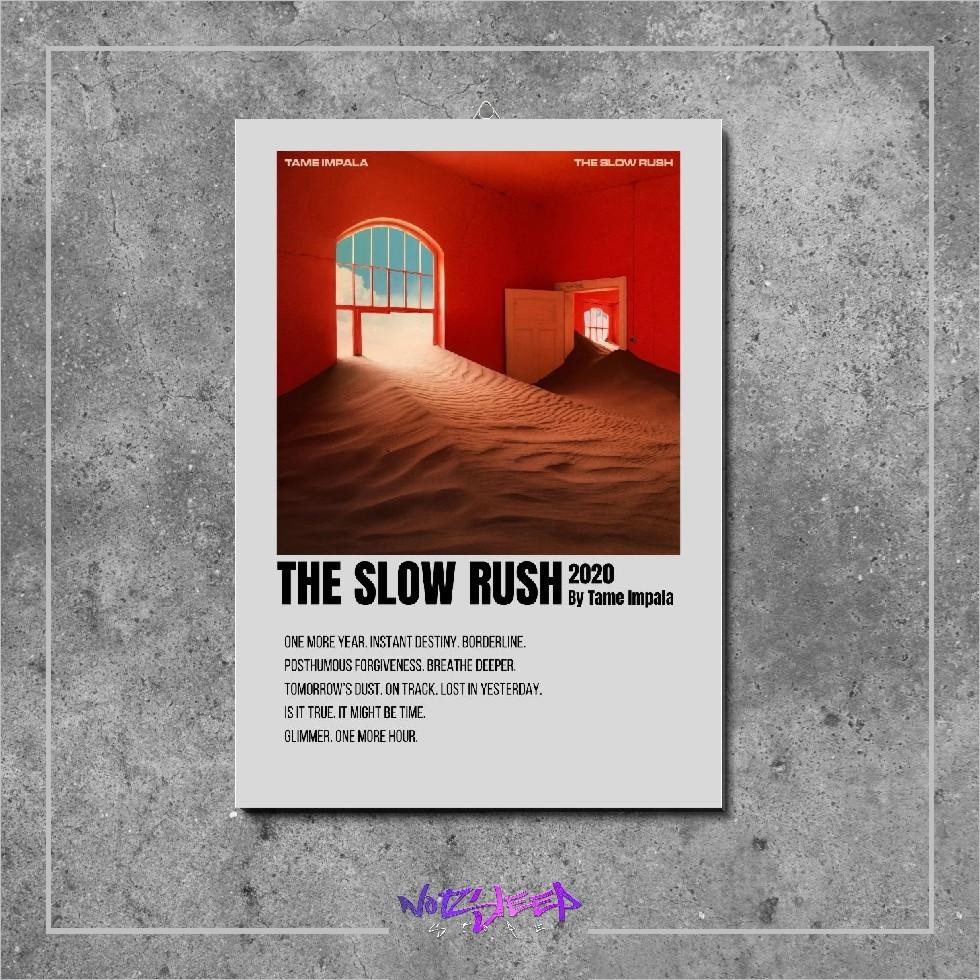 Wooden Poster Cover Music Album The slow Rush Tame Impala Wall ...