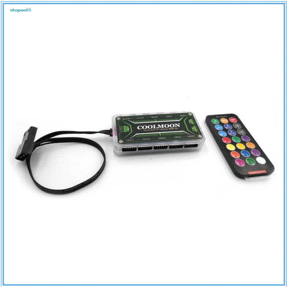 [NP] LED RGB Light Color-changing Cooling Fan Remote Controller ...