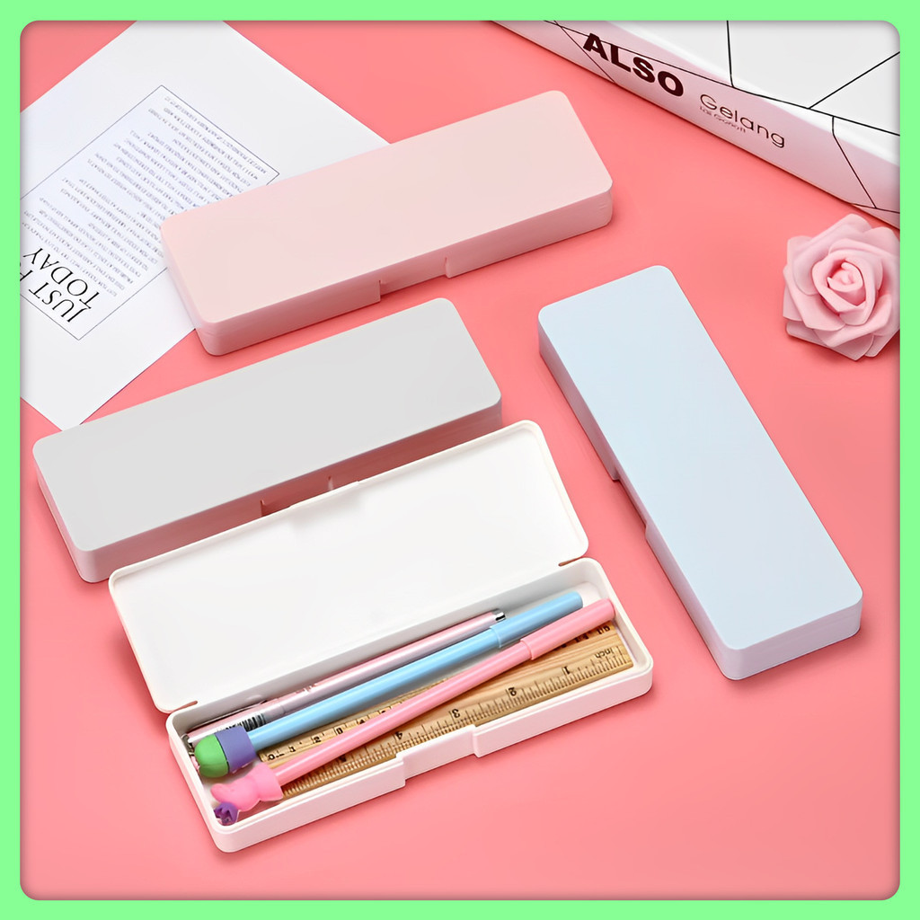 1Pc Ins Pencil Case Frosted Plastic Pencil Box High Capacity Storage ...