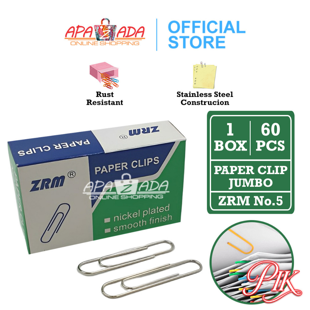Jumbo Paper Clip No.5 [2 Boxes - 120 Pcs Clips] / Triangular Paper ...
