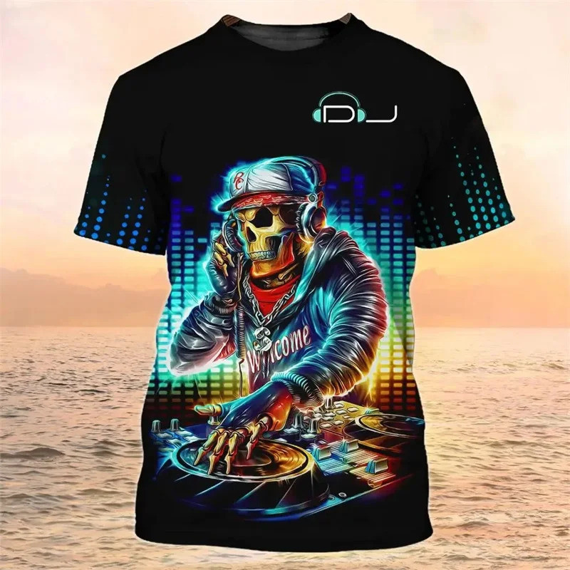 New Men's T-Shirts 3d Print DJ Singer Graphic O-Neck Tee Shirts Foe Men ...