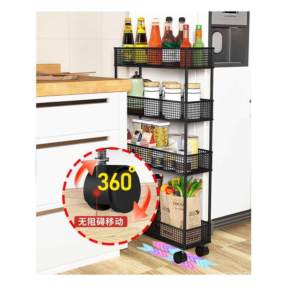 Gap Long Strip Behind Door J6DA Wheeled Narrow Side Small Storage Rack ...