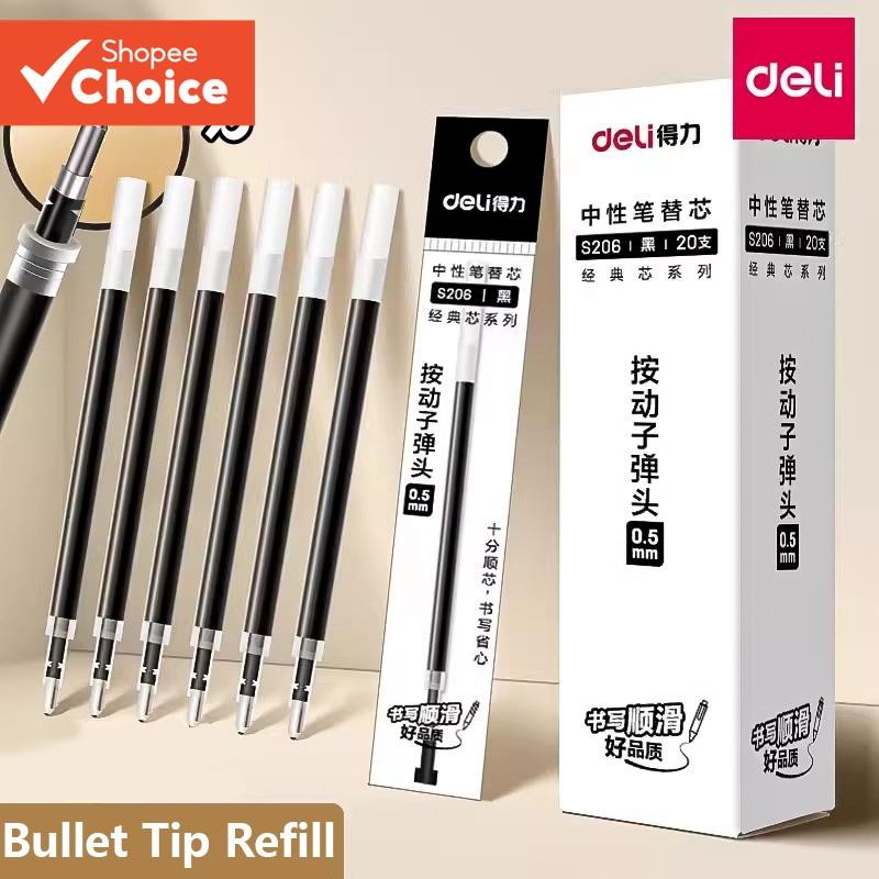 Deli S206 0.5mm Bullet Tip Pen Refills – Universal Replacement Ink for ...