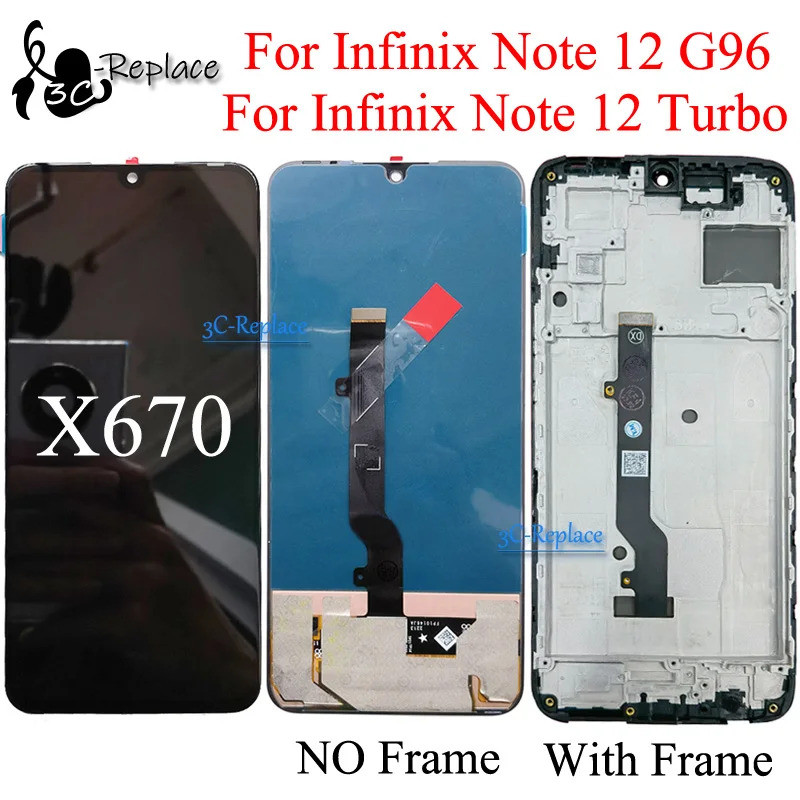 TFT Black 6.7 Inch For Infinix Note 12 G96 Turbo X670 LCD Display Touch ...