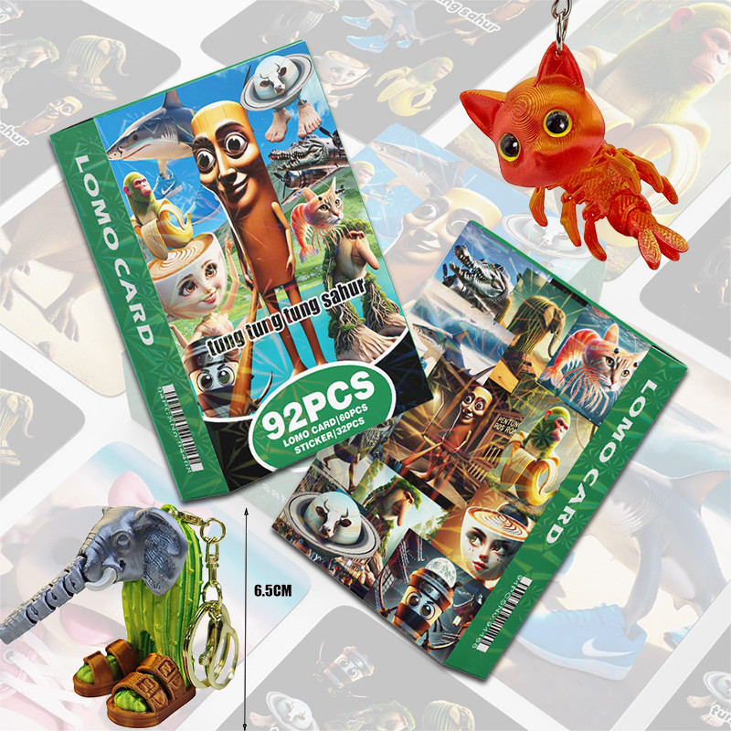 92pcs Tung Tung Tung Sahur Photo Cards+sticker for Kids Collection ...