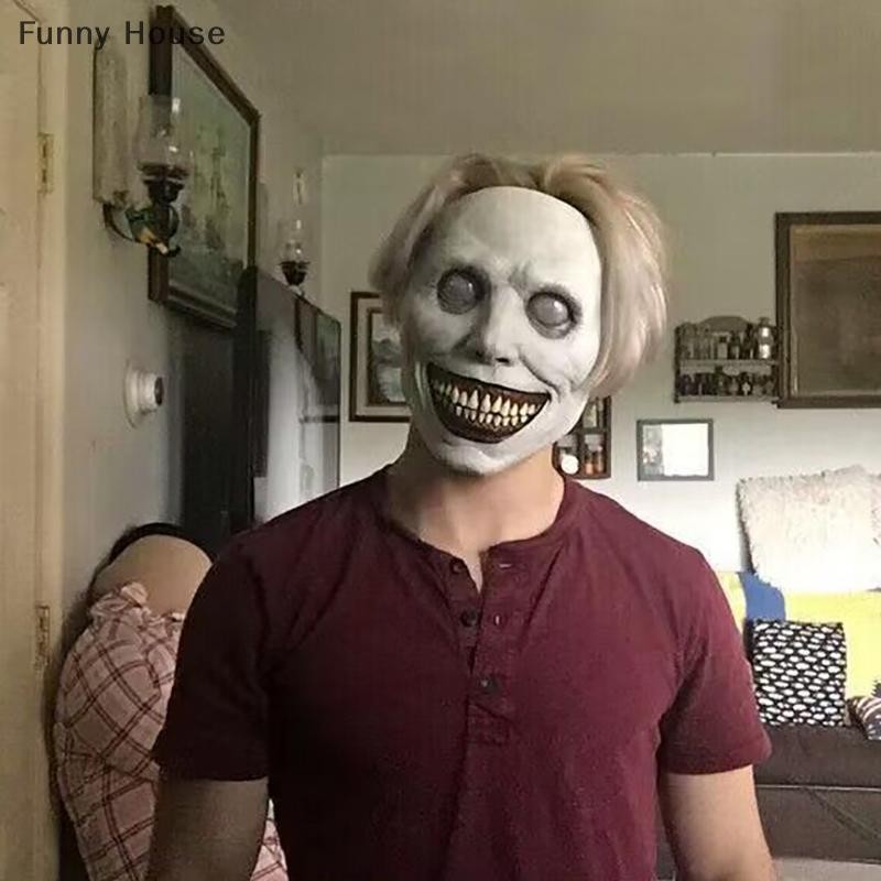 Funny House Horror The Exorcist Smiling Face Demon Mask Cosplay Evil ...