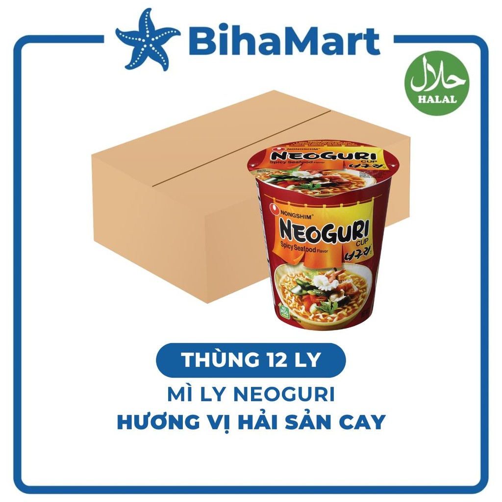 BOX 12LY-NONGSHIM - Neoguri Cup Noodles with Spicy Seafood Flavor ...