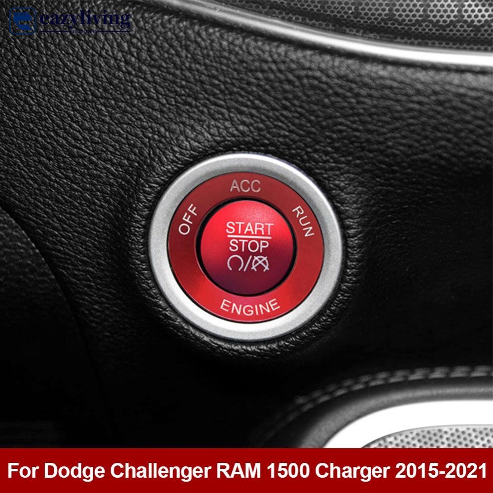 EAZYLIVING Car Start Ignition Engine Start Stop Button Ring Cover Trim ...