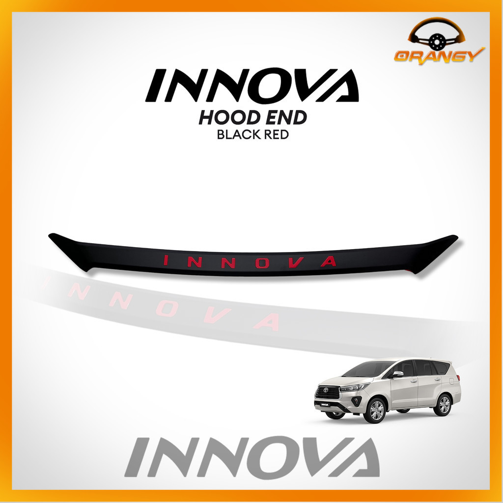Toyota Innova 2016 to 2025 Hood End / Hood Lip / Hood Guard BLACK RED ...