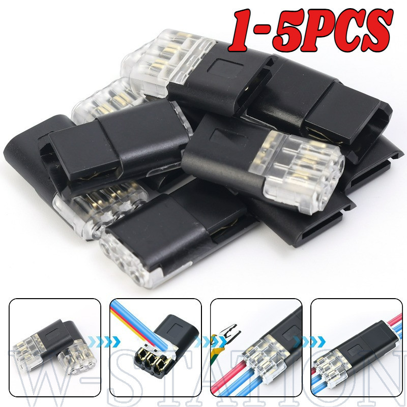 1-5PCS 3Pin Way Plug Electrical Connector - D3 Plug-in Type Quick ...