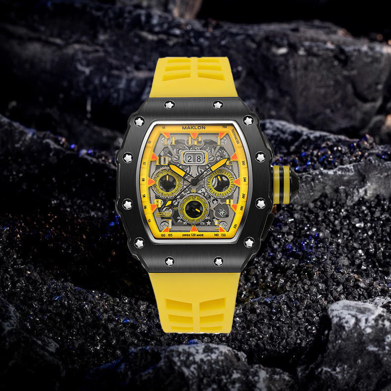 Fgf Richard Barrel-Shaped Watch Male Skull Fully Automatic Non ...