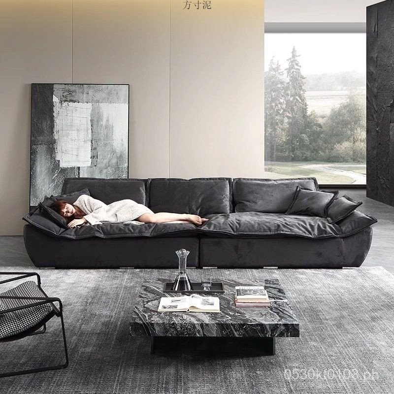 Sofa with Removable Fabric Cover, Four-Seater Sofa, Straight Row, Deep ...