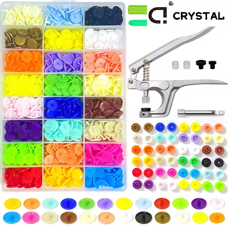 U Shape Fastener Snap Pliers Buttons Kit T5 Plastic Resin Snap Button ...