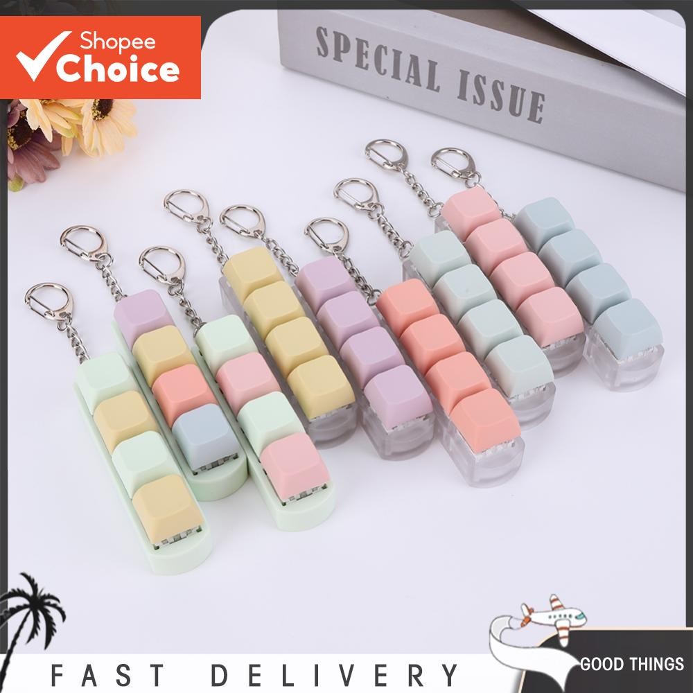 Keyboard Key Toy Button Keycap Fidget Keychain Decompression Toys for ...