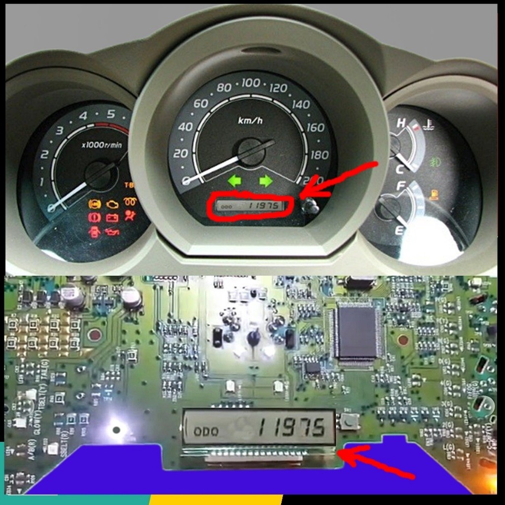 TOYOTA HILUX VIGO Speedometer Repair Kit Only Burns On The Glass Screen ...