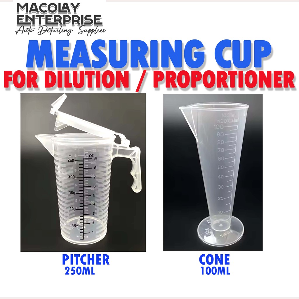 DT-025 Measuring Pitcher 250ml Liquid proportioner OR Cup 100ml Macolay ...