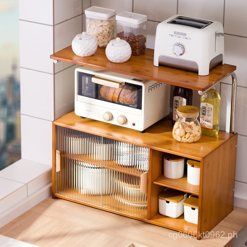 Storage Rack Kitchen Spice Storage Cabinet Small Countertop Storage ...