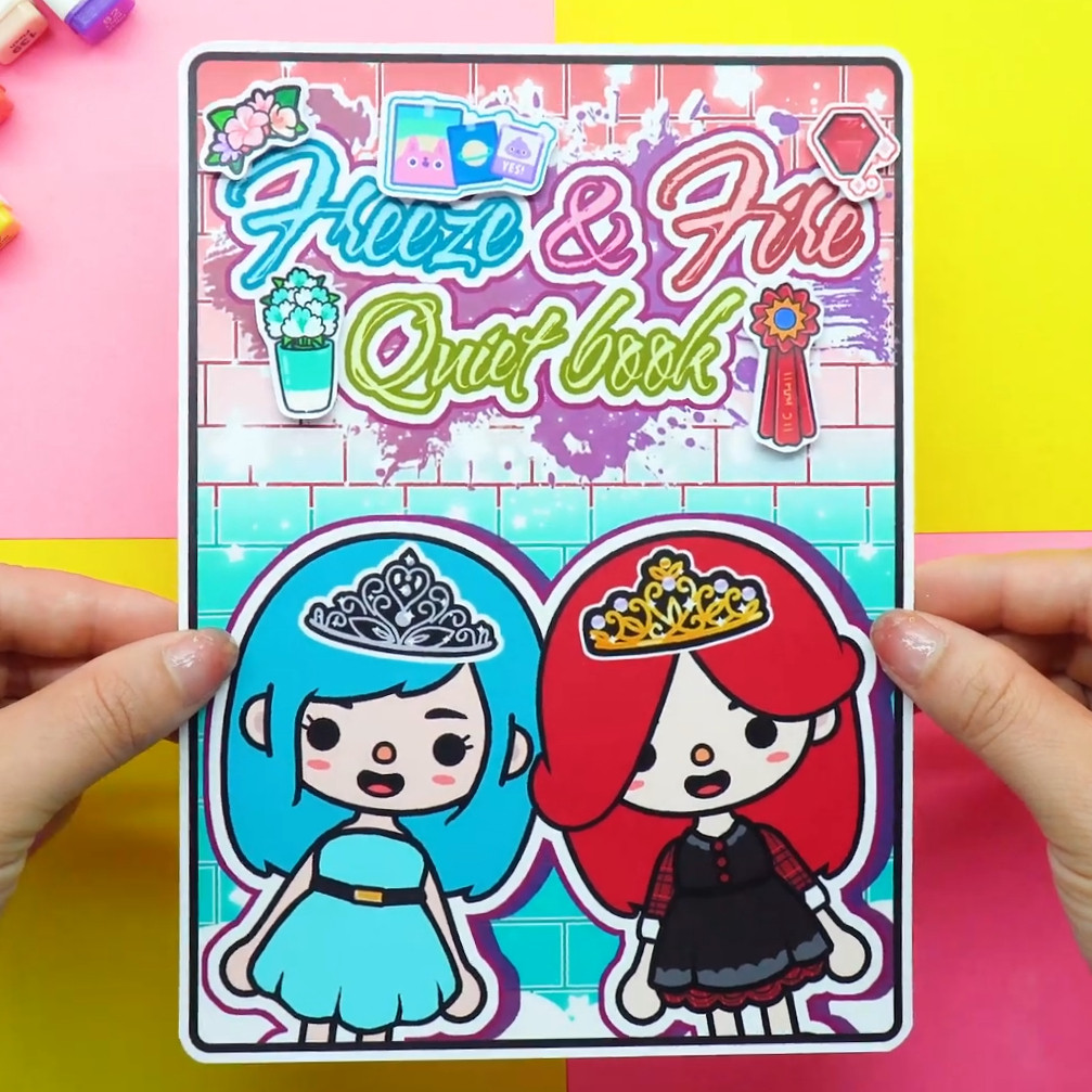 Toca Life World Quiet Book Paper Doll House Toca Boca Ice vs Frie House ...
